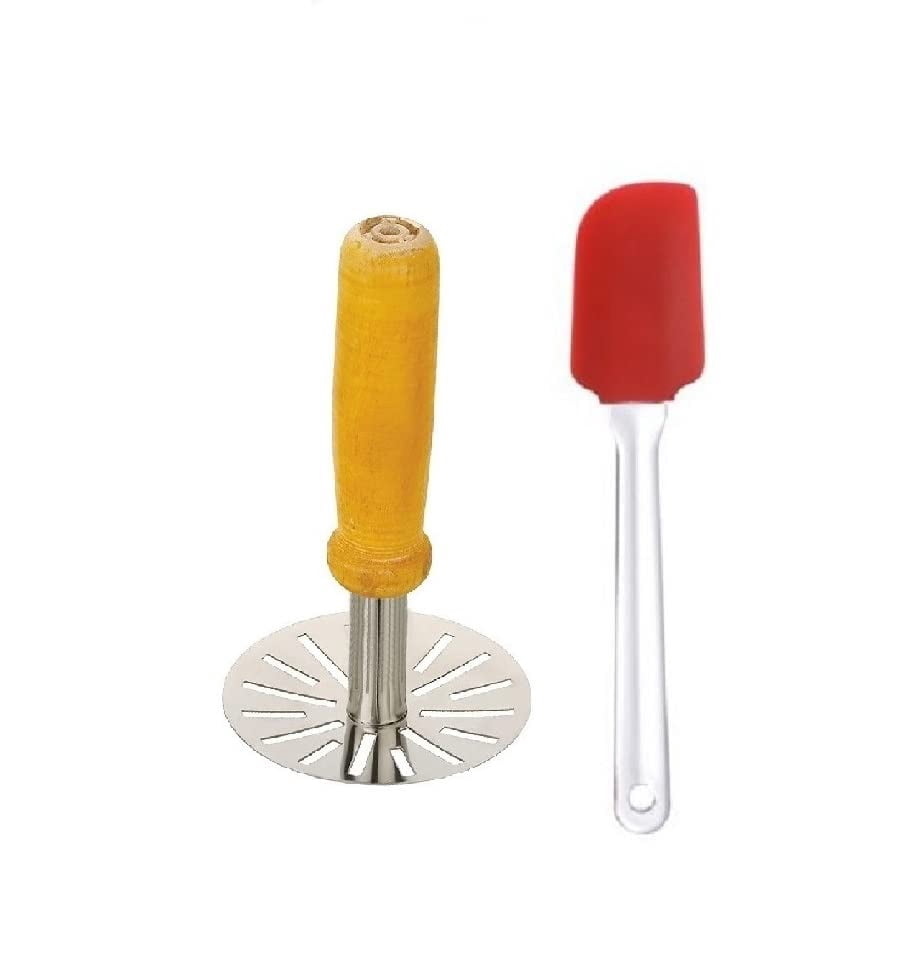 First Front Wooden Potato Masher with Mini Spatula Only Pack of 2 ...