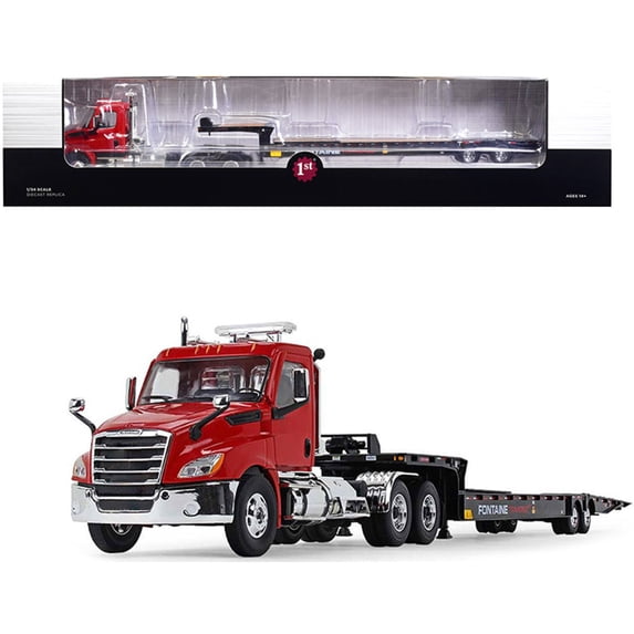 First Gear 1/34 Red & Black Freightliner 2018 Cascadia w/ Fontaine ...