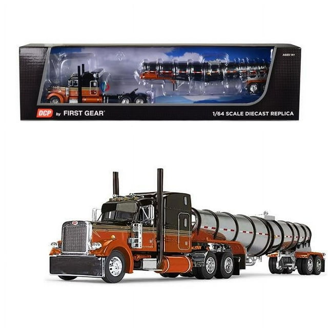 First Gear DCP 1/64 Burnt Orange Peterbilt 379 w/ 63in Mid-Roof Sleeper ...
