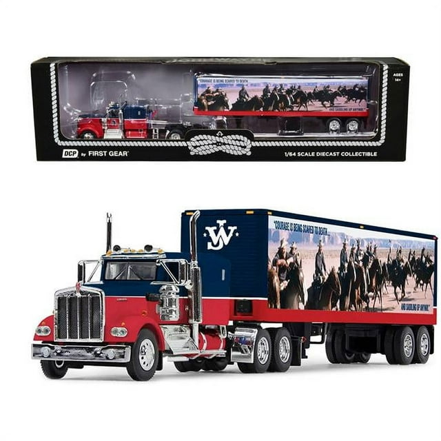 First Gear DCP 1/64 Kenworth W900A 60” Sleeper w/ 40’ Vintage Trailer ...