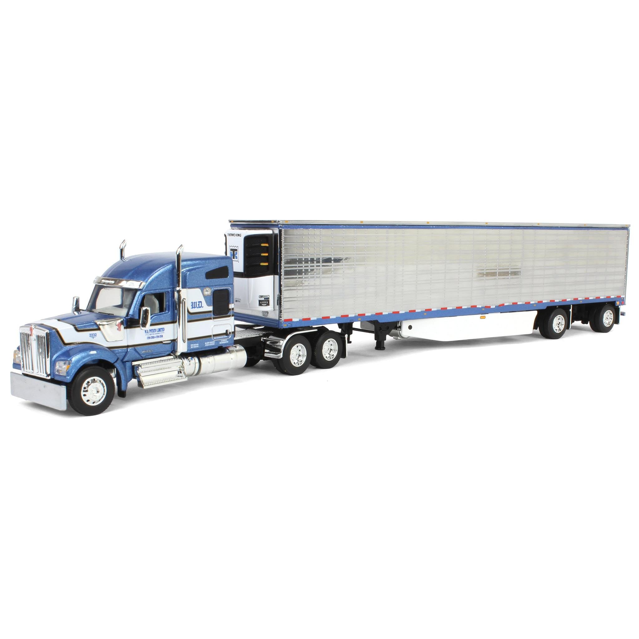 First Gear DCP 1/64 Kenworth W990 Mid Roof Sleeper w Utility Reefer ...