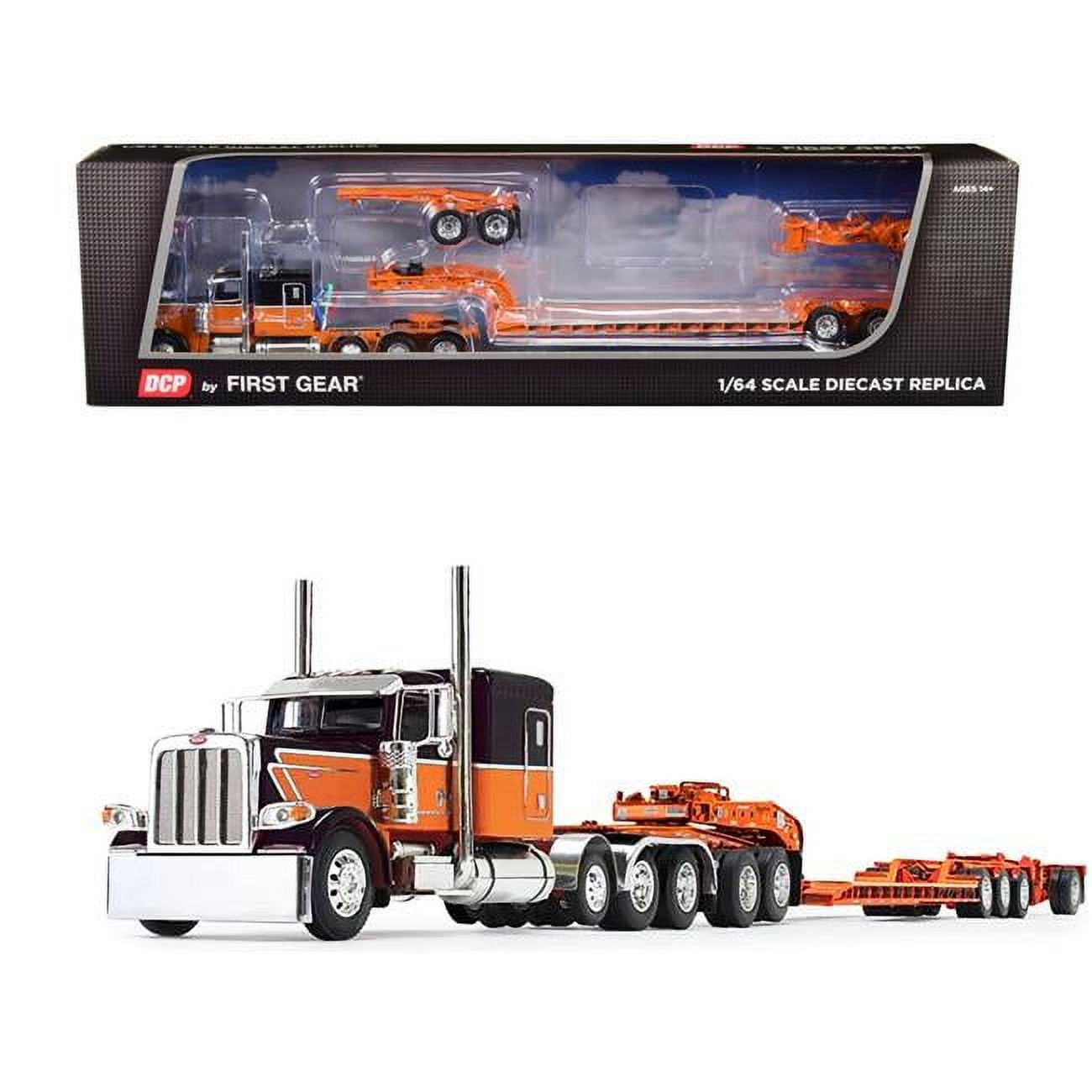 First Gear DCP 1/64 Peterbilt 389, Flat Top Sleeper, Fontaine Lowboy ...