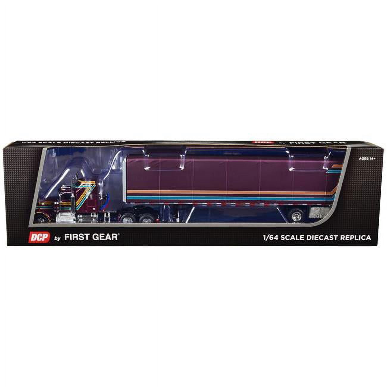 First Gear DCP 1/64 Plum Kenworth W900A w/ Aerodyne Sleeper & 53 ...