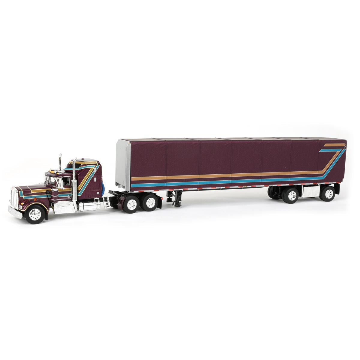 First Gear DCP 1/64 Plum Kenworth W900A w/ Aerodyne Sleeper & 53 ...