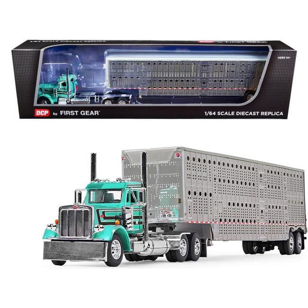 Peterbilt 359 Day Cab and Wilson Silverstar Livestock Spread-Axle ...