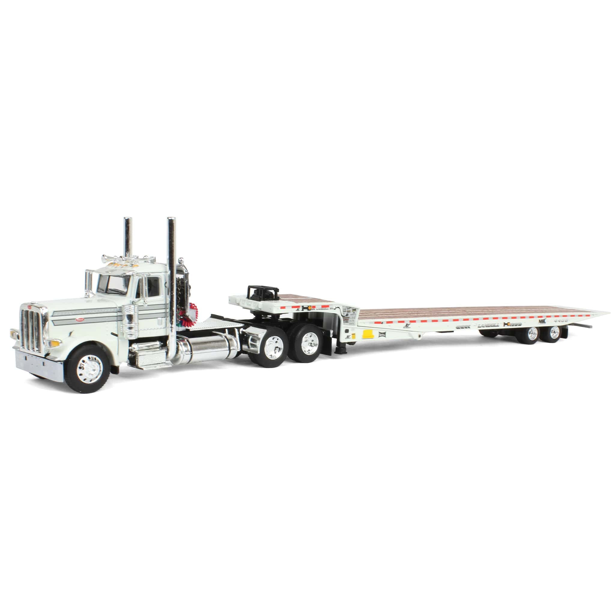 First Gear DCP 1/64 White Peterbilt 389 Day Cab with Landoll 440 Series ...