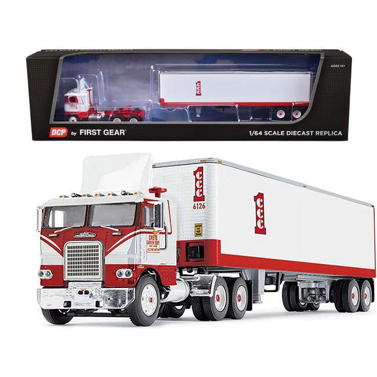 First Gear DCP 1/64 White & Red Freightliner COE w/ Air Foil & 40 ...