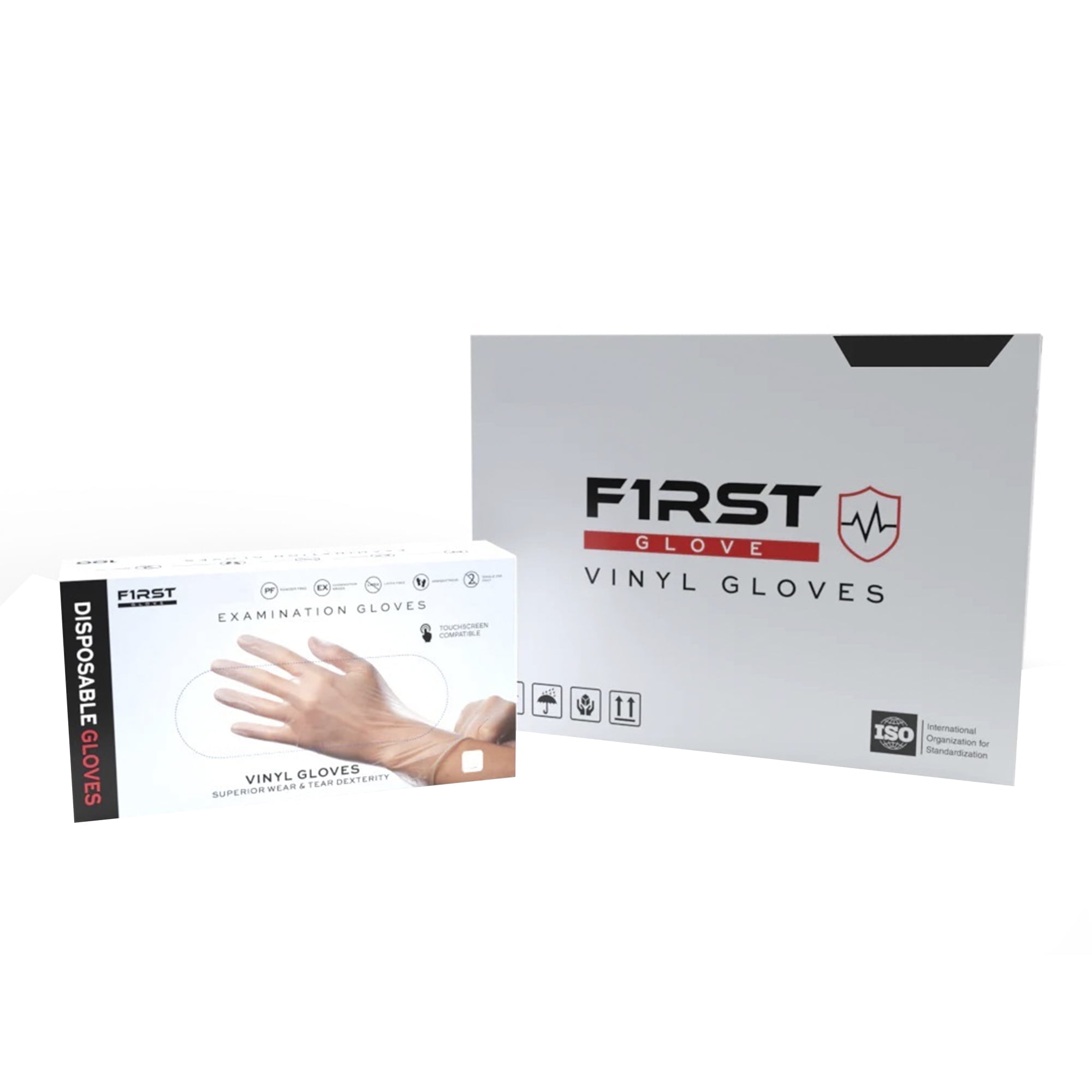 First Glove Essential Clear Vinyl Exam Disposable Medical Gloves ...