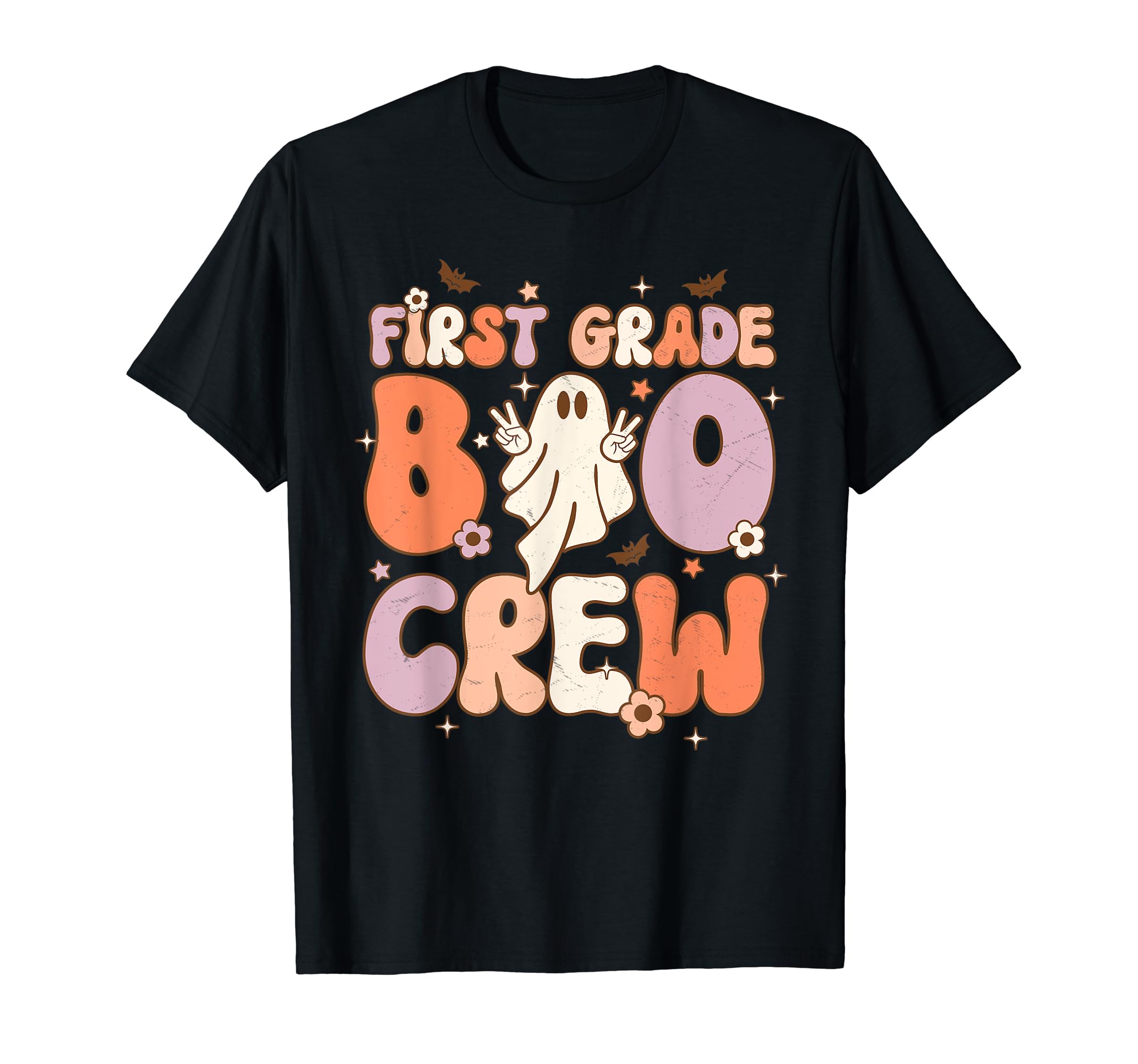 First Grade Boo Crew Teacher Student Cute Ghost Halloween T-Shirt ...