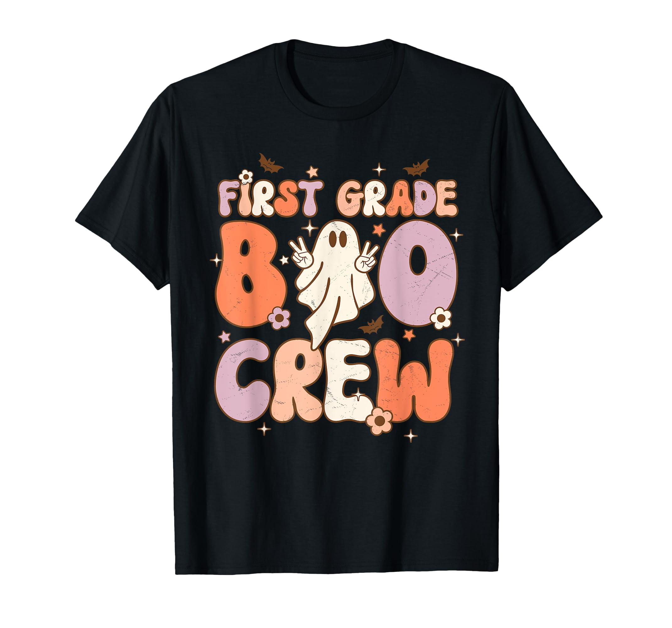 First Grade Boo Crew Teacher Student Cute Ghost Halloween T-Shirt ...