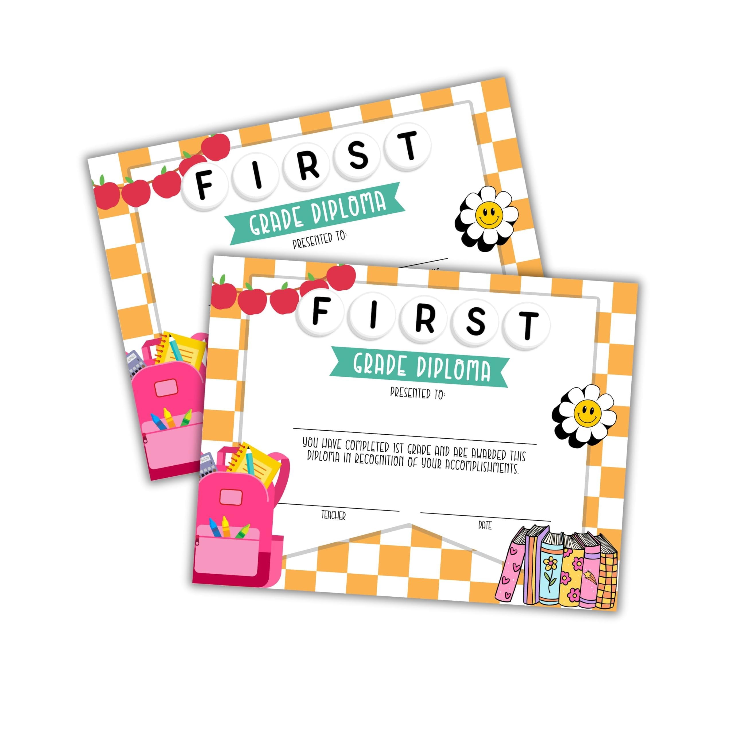 First Grade Diploma Graduation Certificate 30pk 8.5x11 Friendship ...