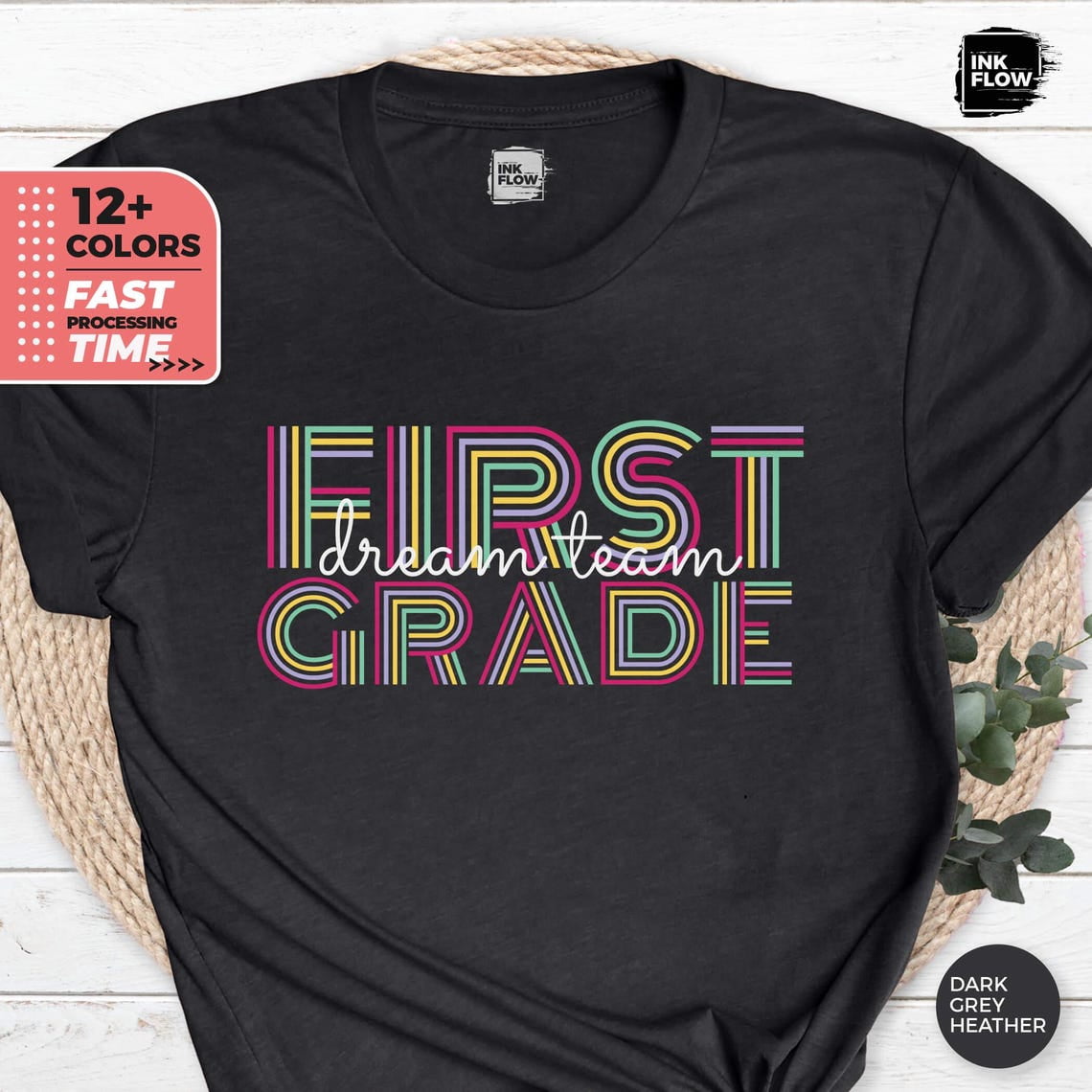 First Grade Dream Team Shirt, 1st Grade Team T-shirt, New Teacher Gift ...