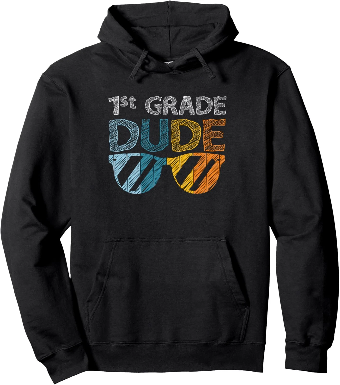 First Grade Dude Back to School Classroom Fun Student Vibes Hoodie ...