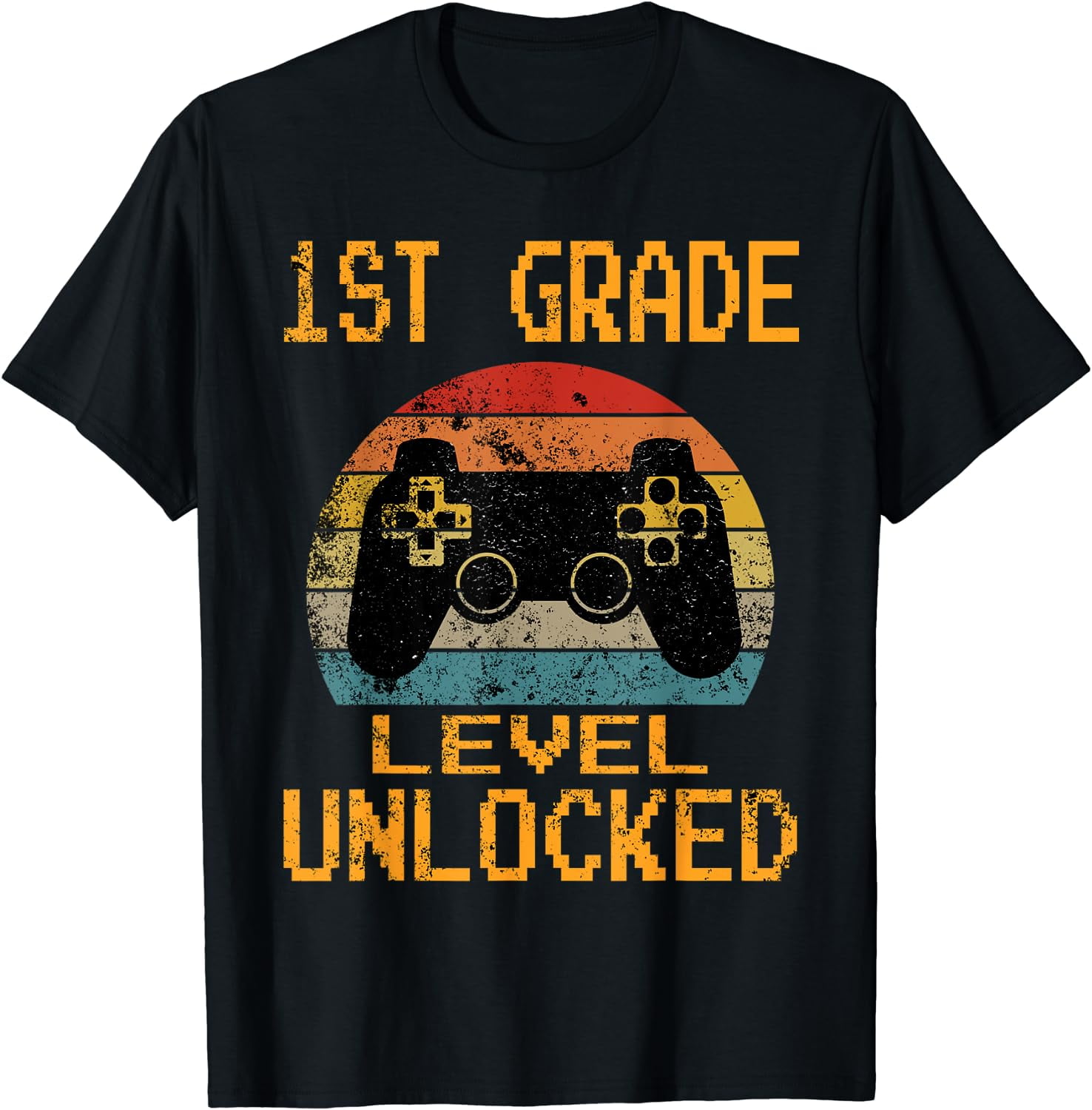 First Grade Level Unlocked Gamer 1st Day Of School Boys T-Shirt ...