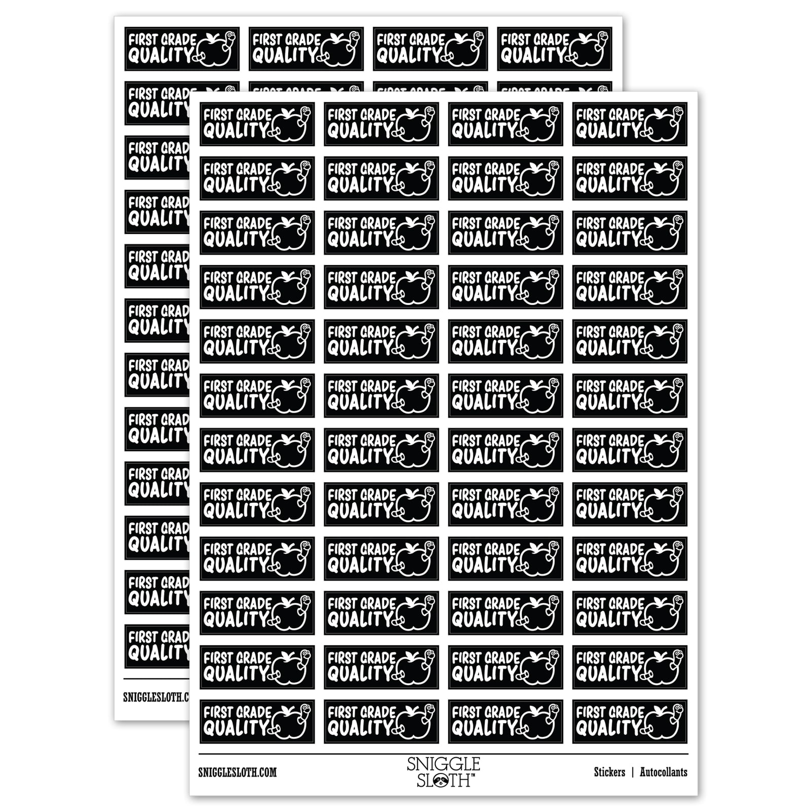 First Grade Quality Teacher Student School Sticker Set - Black - Gloss ...