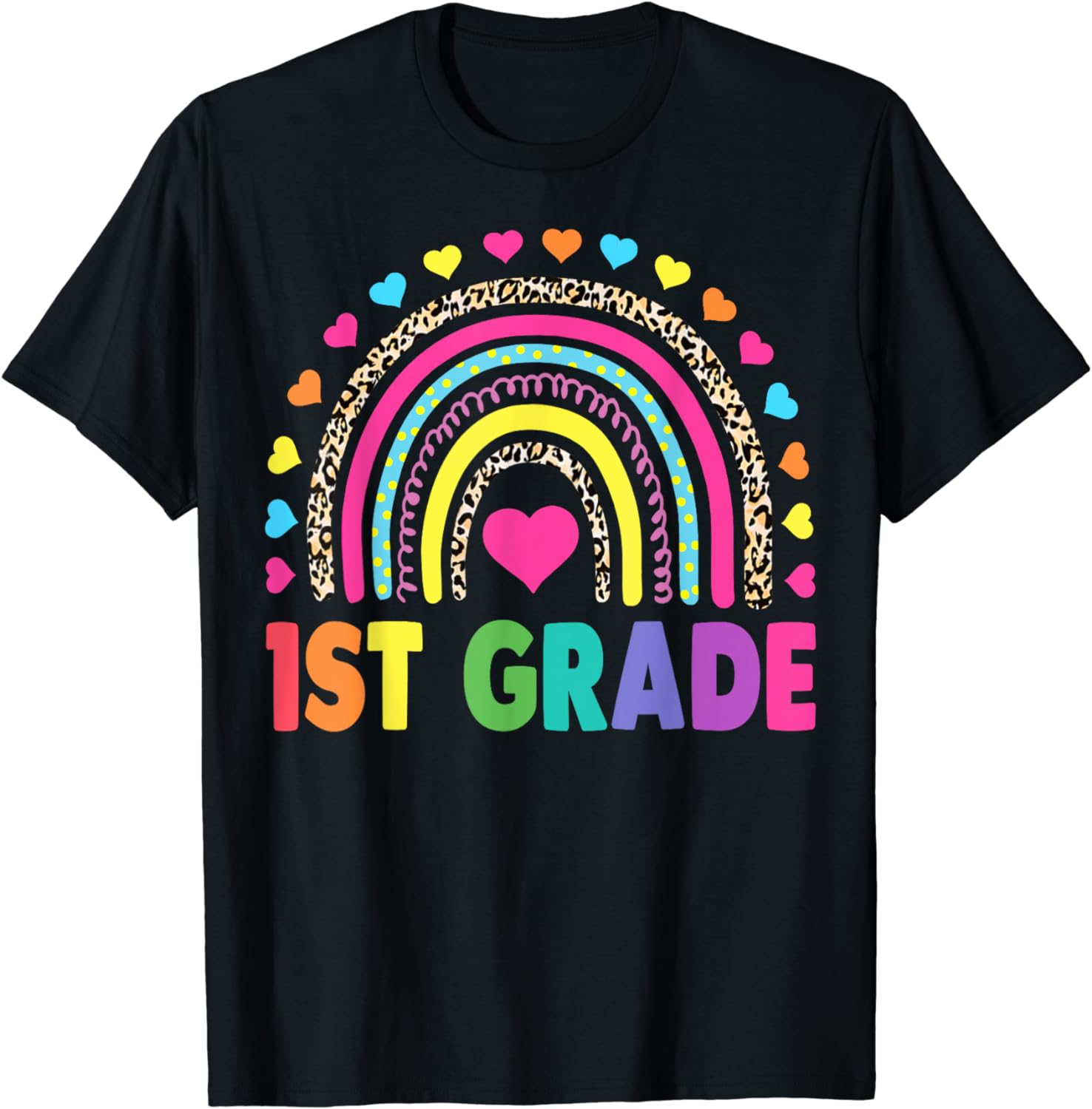 First Grade Rainbow Girls Boys Teacher Team 1st Grade Squad T-Shirt ...
