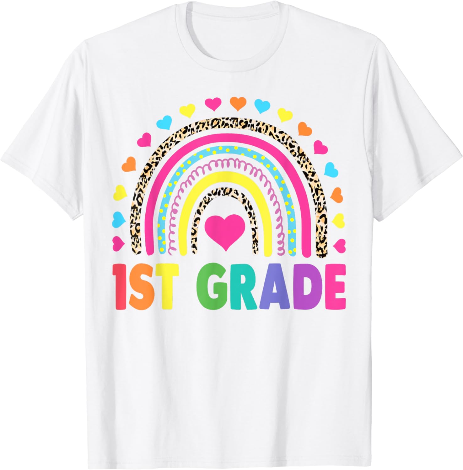 First Grade Rainbow Girls Boys Teacher Team 1st Grade Squad T-Shirt ...