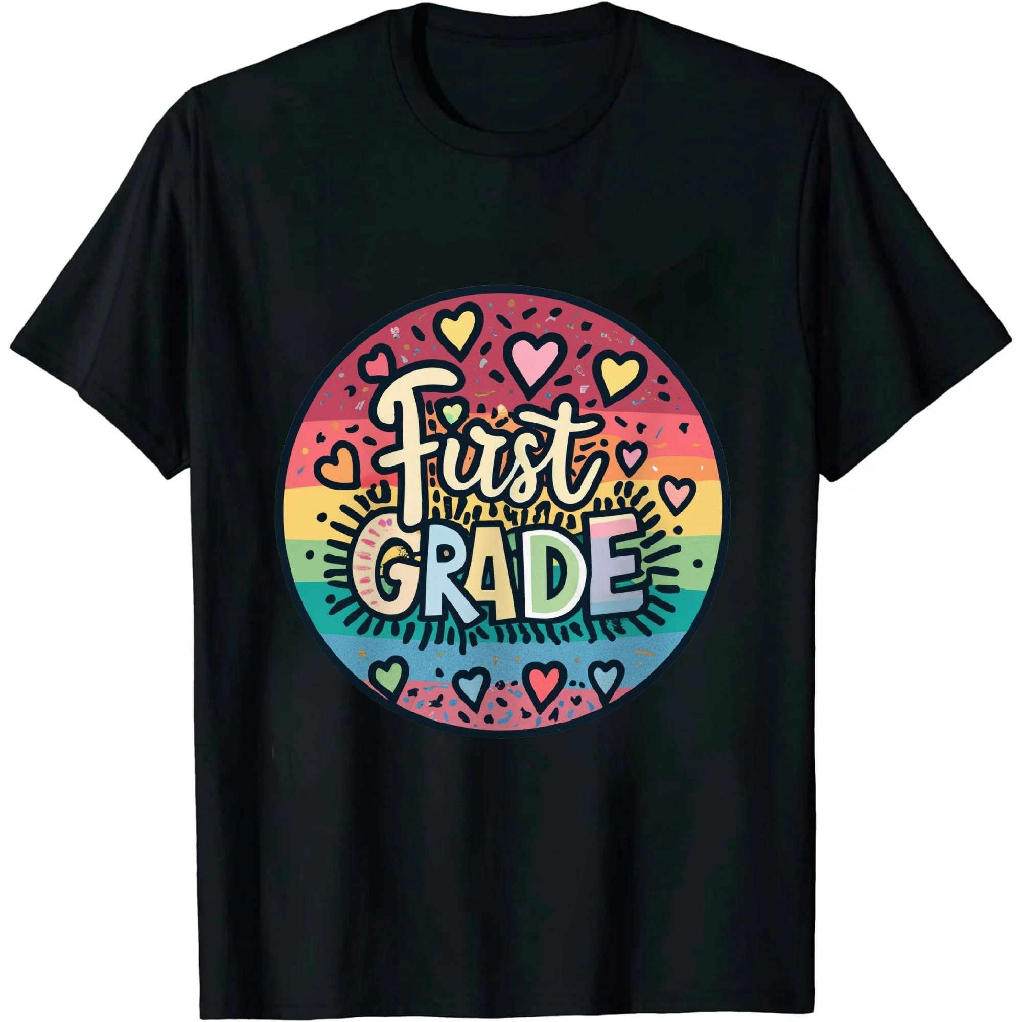 First Grade Rainbow Girls Boys Teacher Team 1st Grade Squad T-Shirt ...