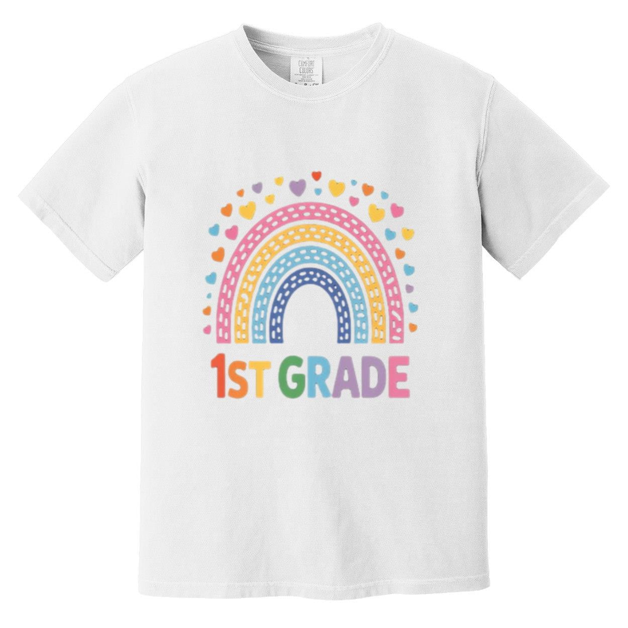 First Grade Rainbow Teacher Team Funny Student Back To School Comfort ...
