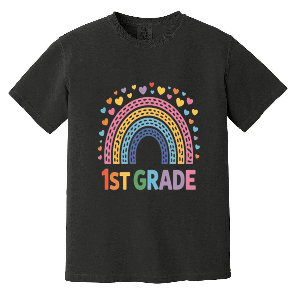 First Grade Rainbow Teacher Team Funny Student Back To School Comfort ...