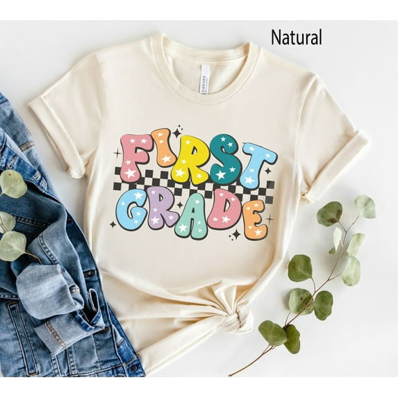 First Grade Retro First Grade Teacher 1st Grade Team Shirts, Back to ...