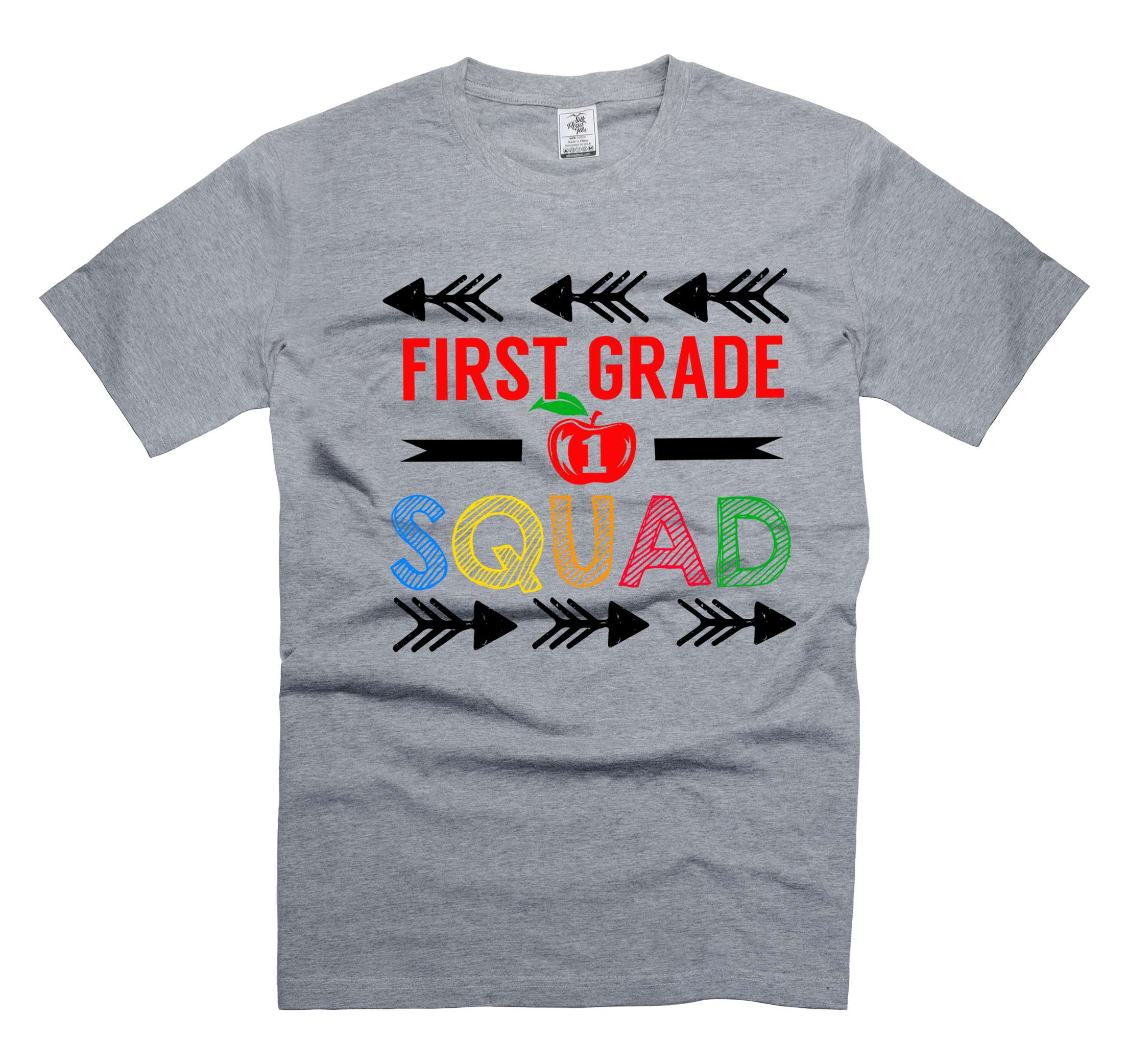 First Grade SQuad Shirt 1st Grade Shirt Teacher Shirts School Funny Tee ...