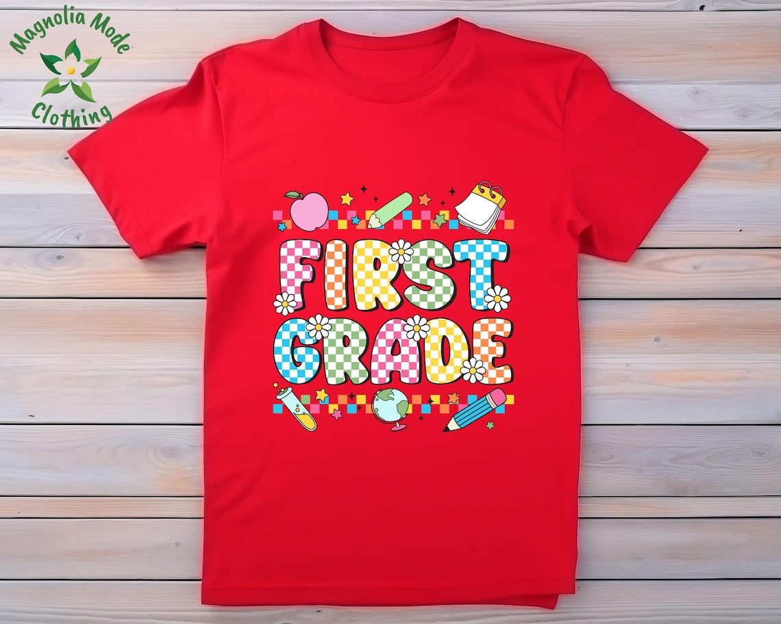 First Grade Shirt, Back to School Shirt, Hello First Grade Rainbow ...