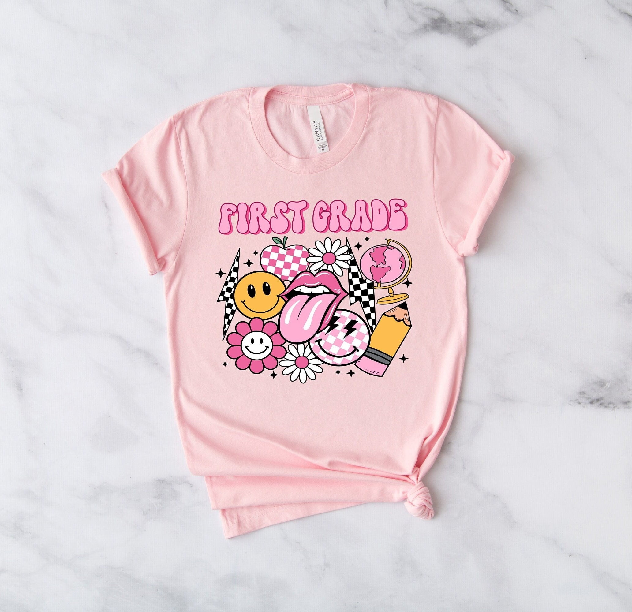 First Grade Shirt, Back To School Shirt, Hello First Grade Retro Shirt ...