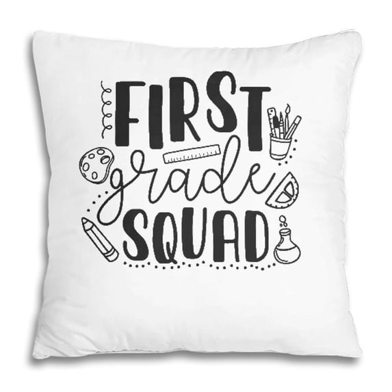 First Grade Squad 1St Grade Teacher Pillow - Walmart.com
