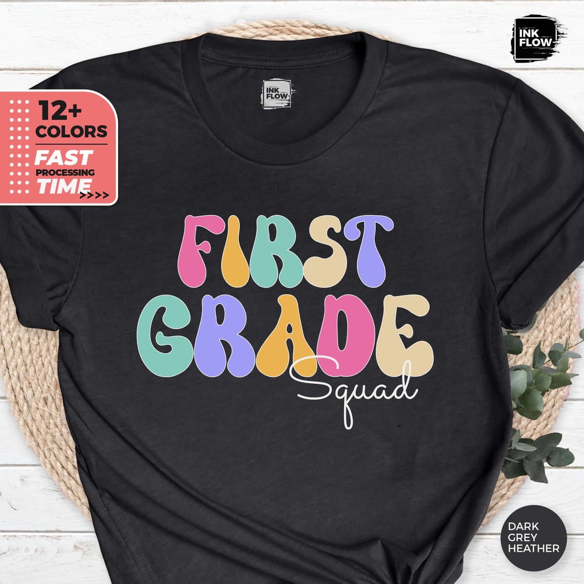 First Grade Squad Shirt, 1st Grade Team T-shirt, New Teacher Gift ...