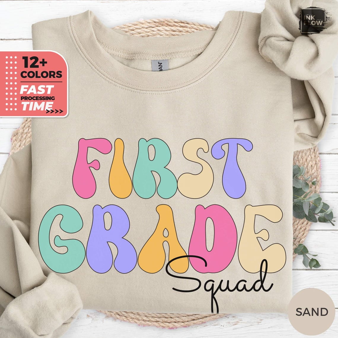 First Grade Squad Sweatshirt, 1st Grade Team Shirt, New Teacher Gift ...