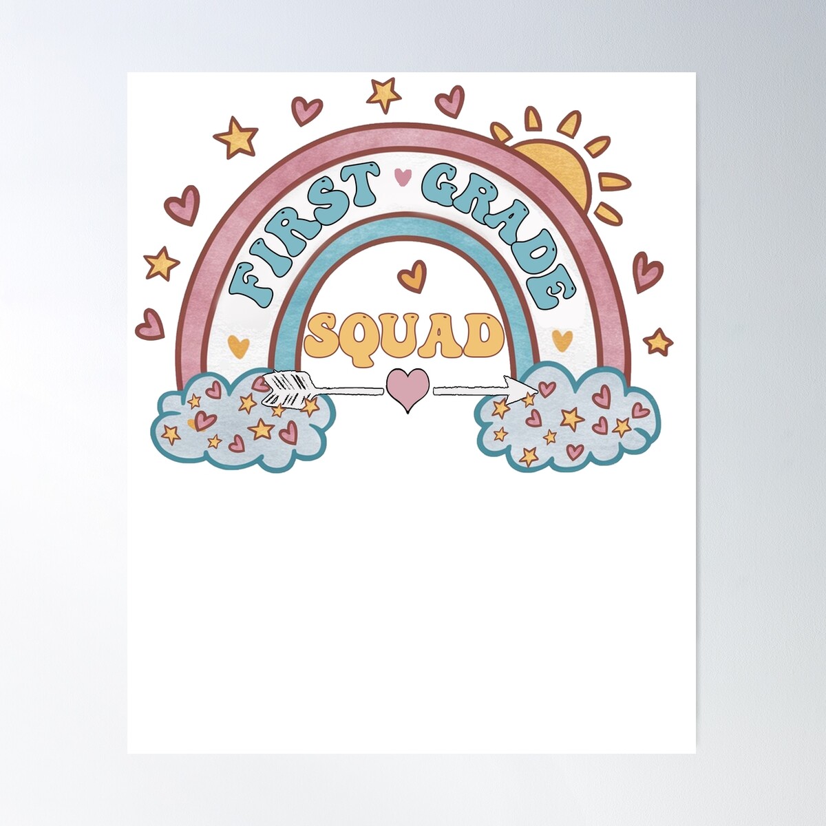 First Grade Squad Teachers & Students Back To School Poster Wall Art ...