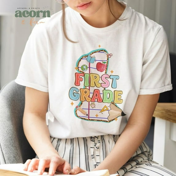 First Grade TeaC1her T-S1Hirt - Back to School Gift, 1st Day of School ...