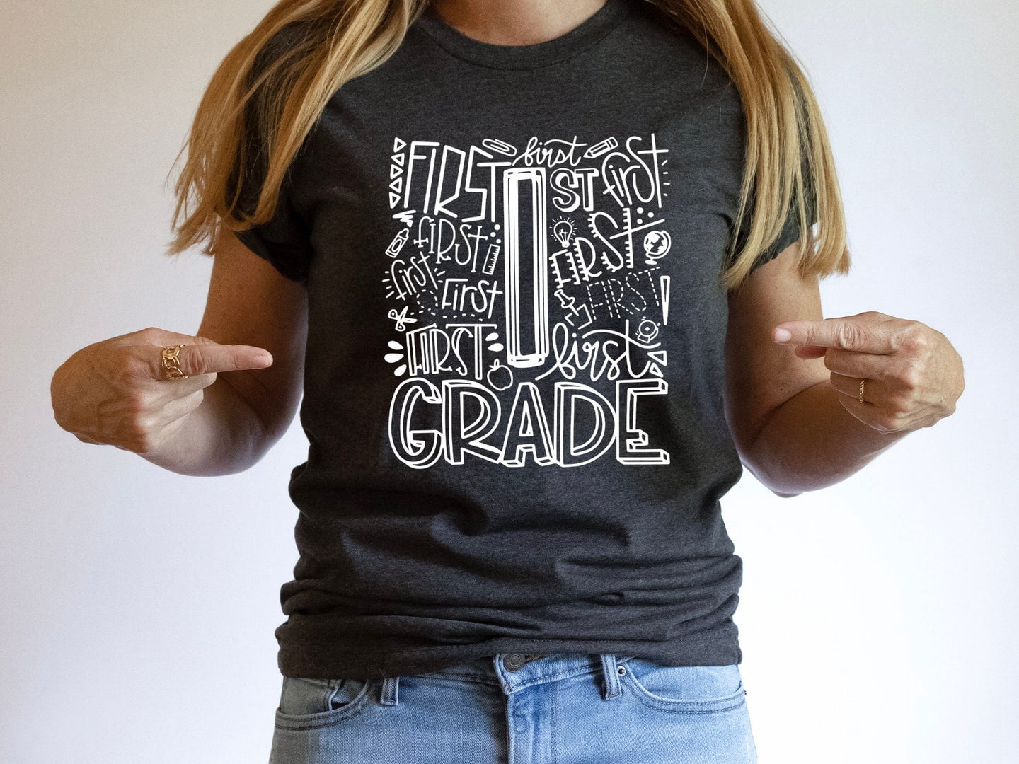 First Grade Teacher Back To School Elementary T-Shirt - Walmart.com