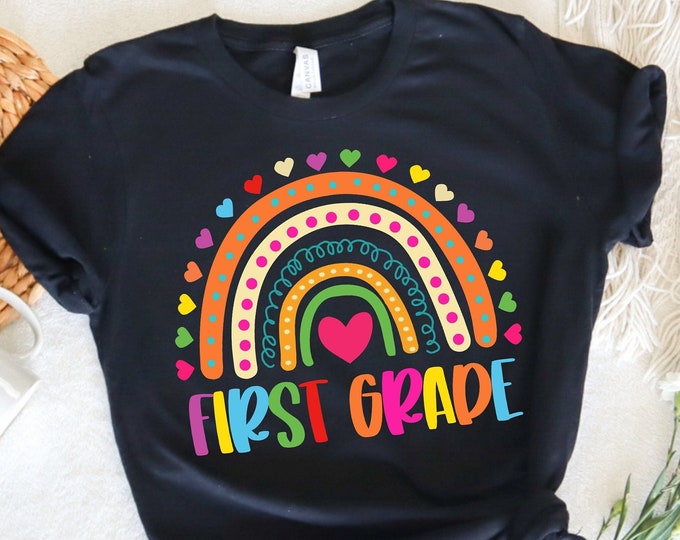 First Grade Teacher Shirt, 1st Grade Teacher Shirt, First Day of School ...