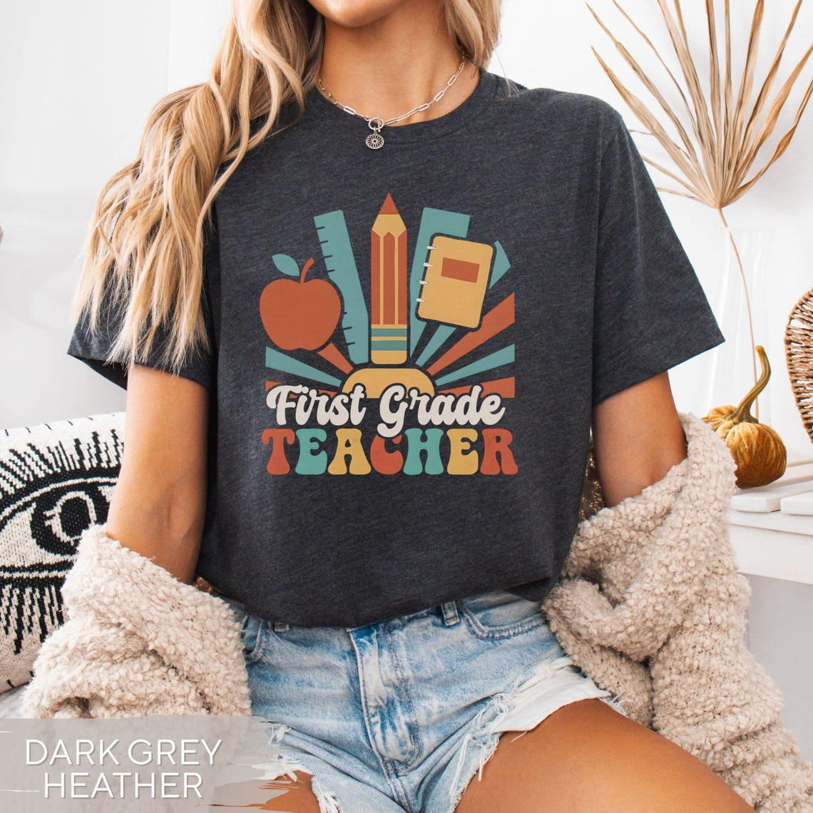 First Grade Teacher Shirt, First Grade Team T-Shirt, Back to School Tee ...