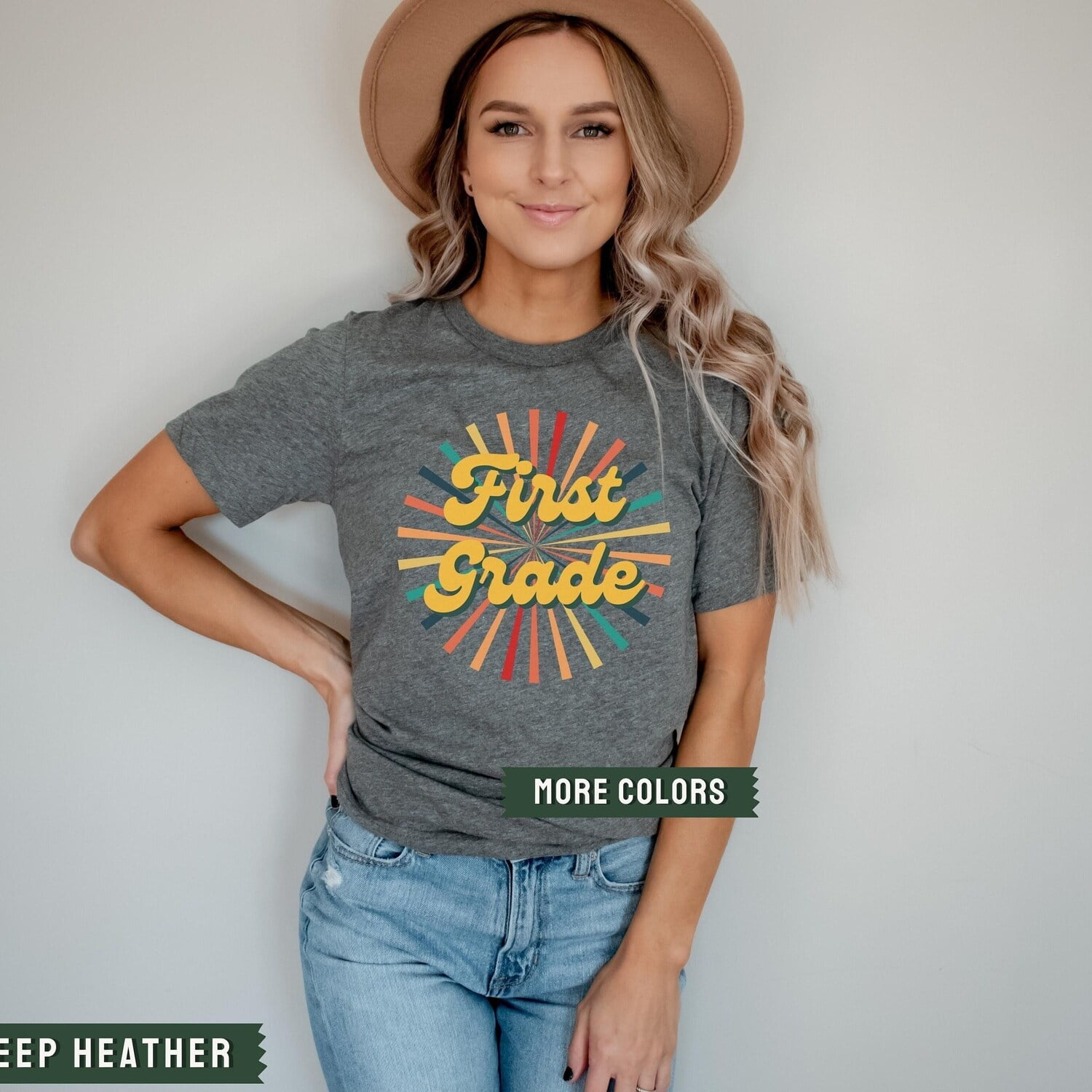 First Grade Teacher Shirts, 1st Grade Back To School T Shirt, Grade ...