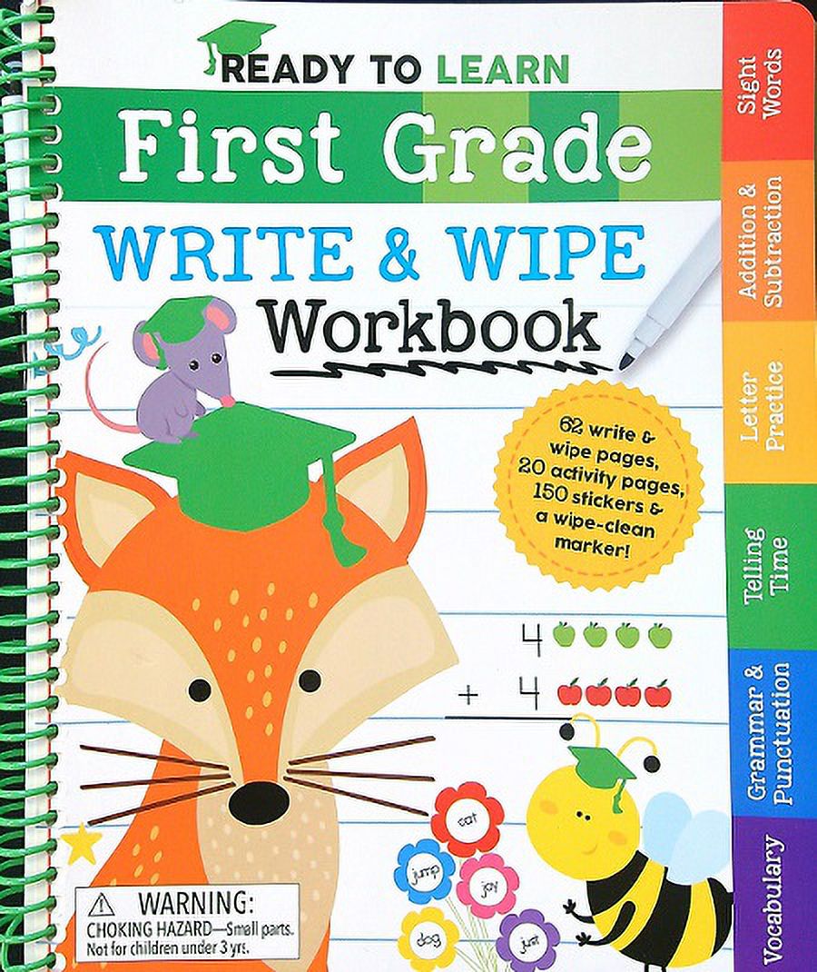 First Grade Write & Wipe Workbook (Ready to Learn) - Walmart.com