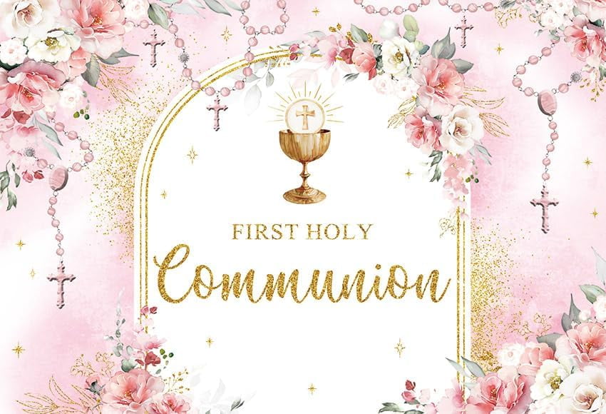 First Holy Communion Backdrop for Girl Mi Primera Comunión Party ...