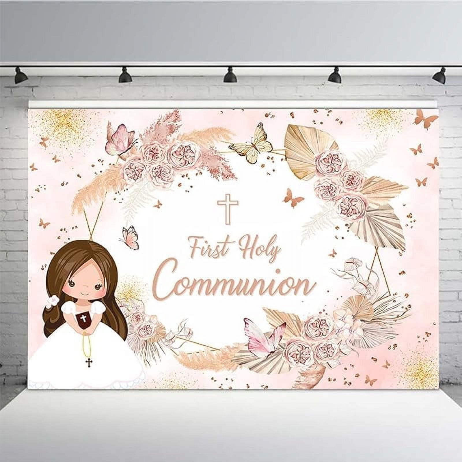 First Holy Communion Backdrop for Girls Mi Primera Comunión Background ...