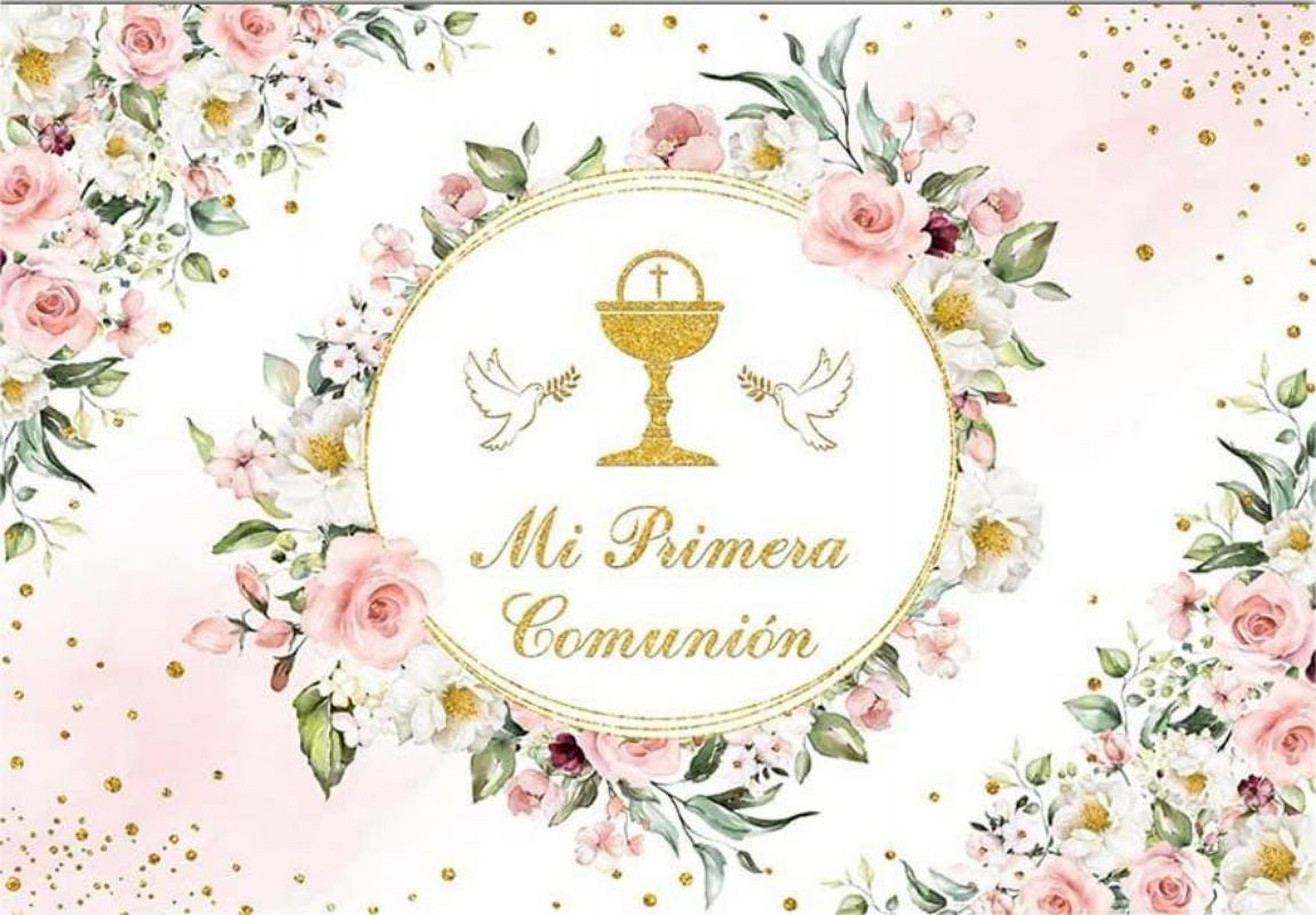 First Holy Communion Backdrop Party Photography Background Baptism ...