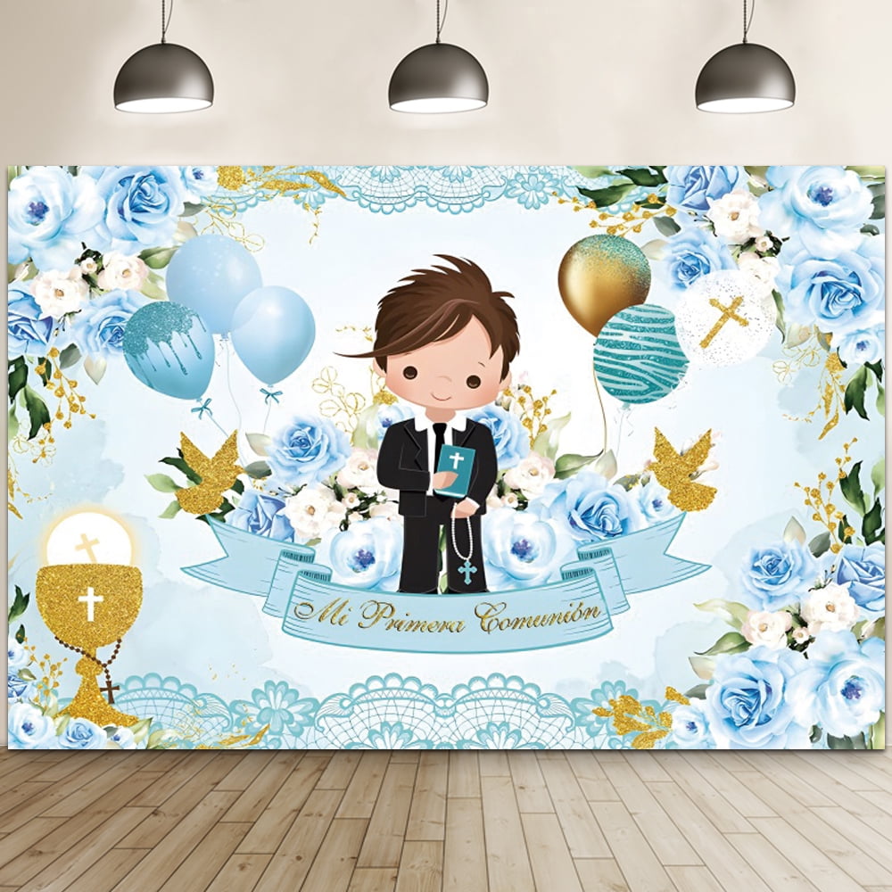 First Holy Communion Backdrop for Photography Girl and Boy Baby Shower ...