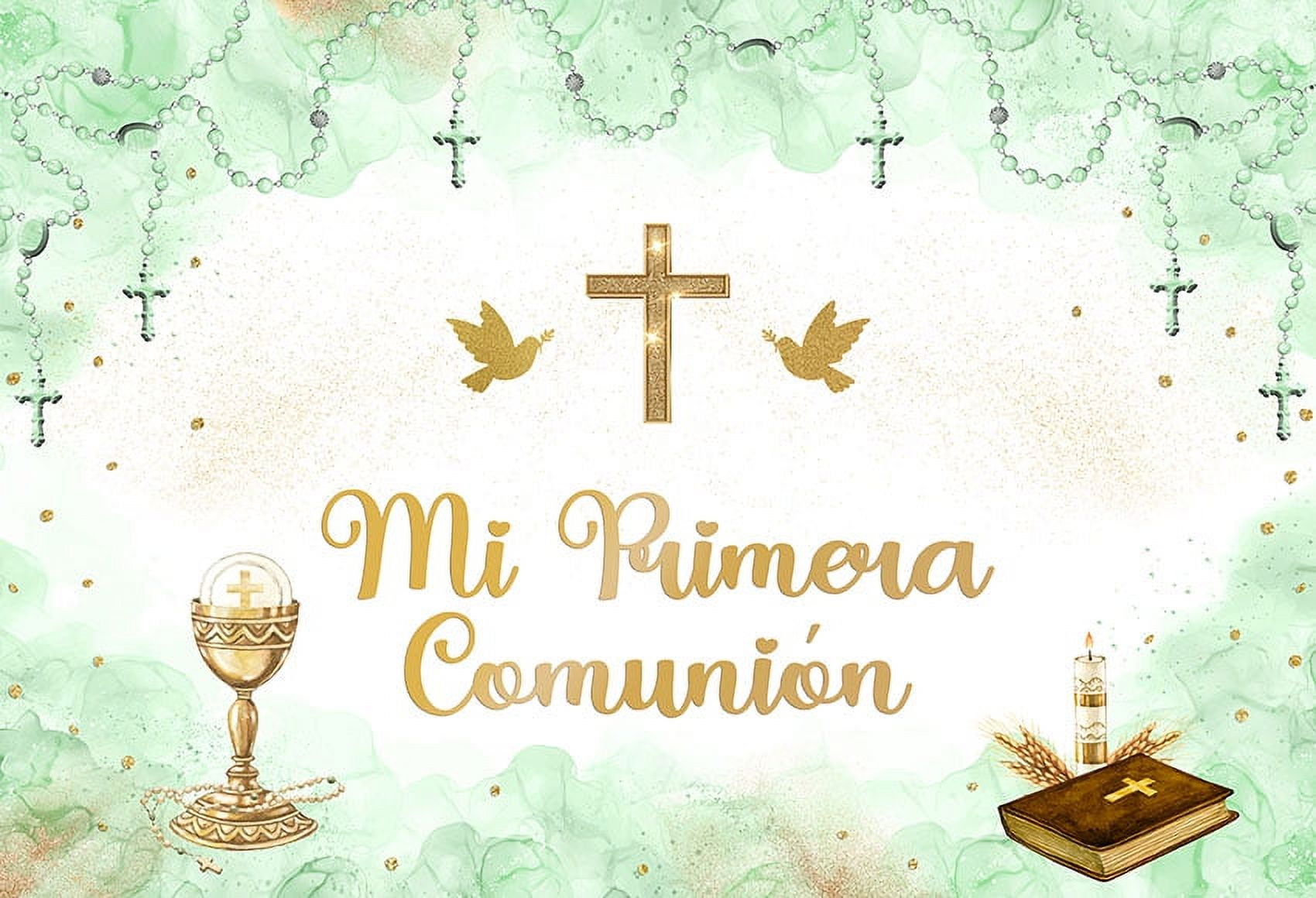 First Holy Communion Baptism God Bless Kid Mi Primera Comunion Party r ...