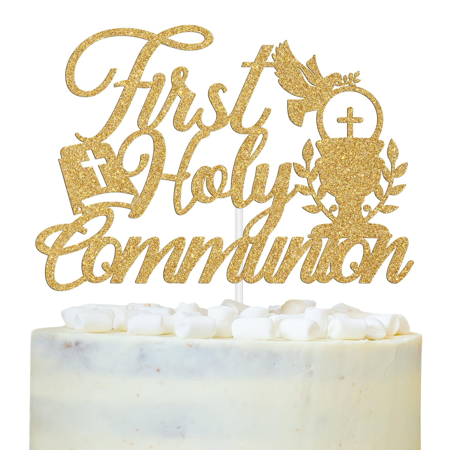 First Holy Communion Cake SSF20 Topper, Cross Spanish Baptism Cake ...