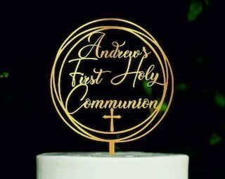 First Holy Communion Cake Topper, Baptism Cake Topper, Personalized ...