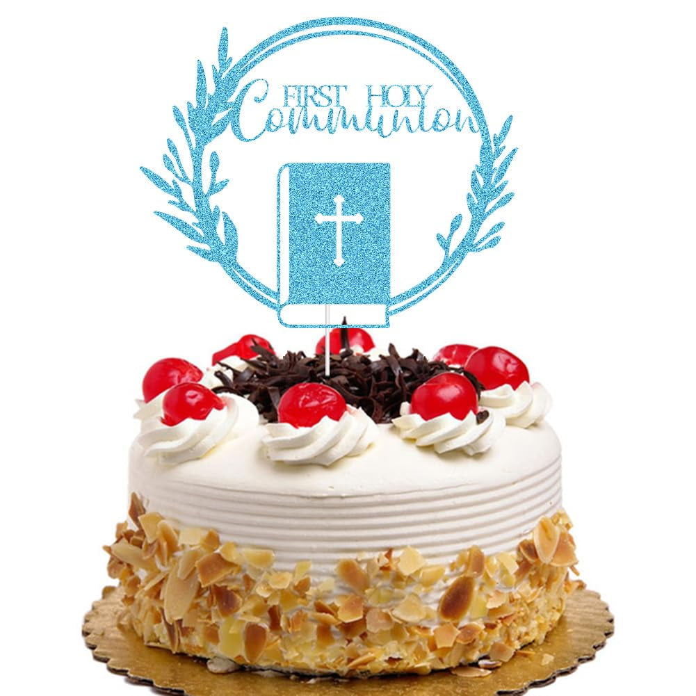 First Holy Communion Cake Topper, Baptism Christening Baby Shower 1st ...