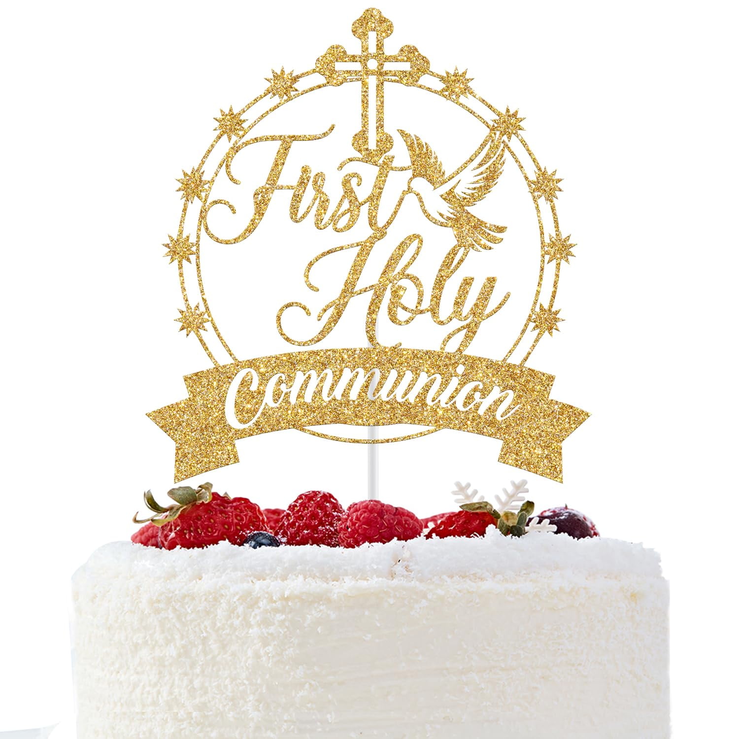 First Holy Communion FEV6 Cake Topper, Baptism Cake Decorations, God ...