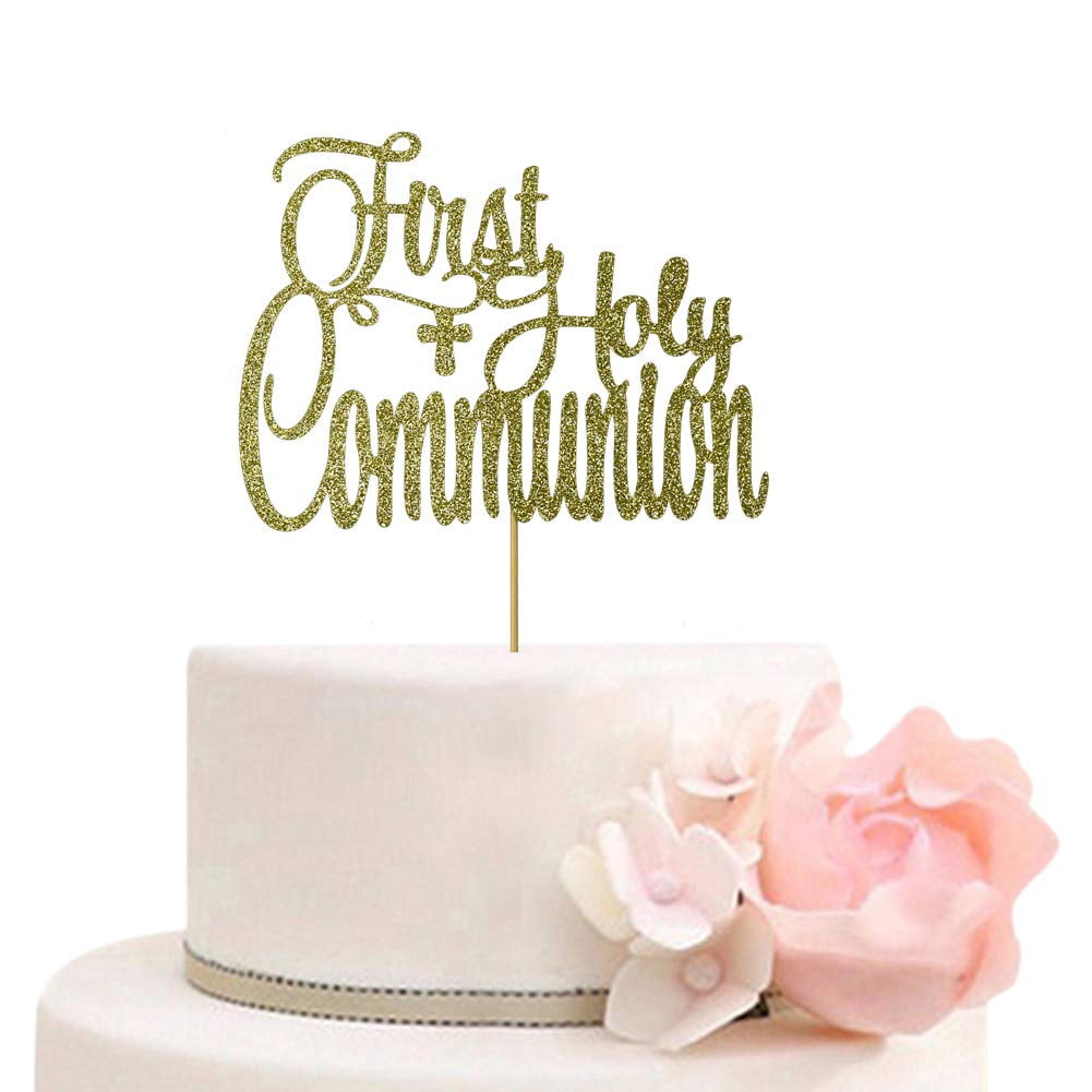 First Holy Communion FEV6 Cake Topper, Baptism Christening Baby Shower ...