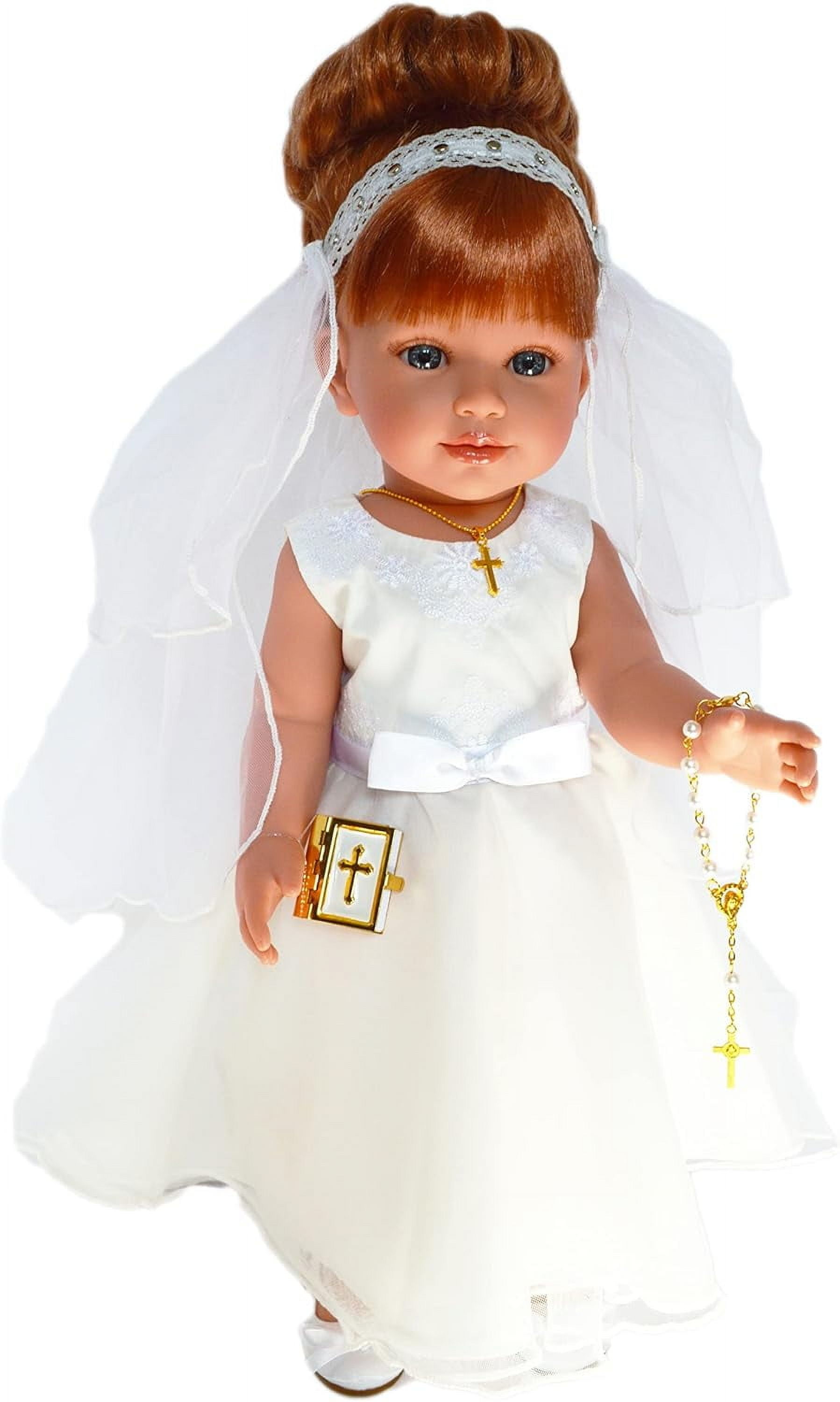 First Holy Communion Gown with Immense Detail Fits 18 Inch Dolls and ...