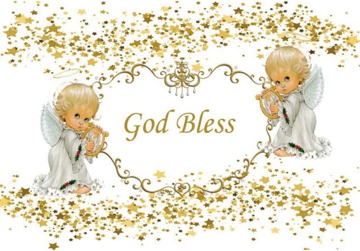 First Holy Communion Photography Backdrop God Bless Baptism Background ...